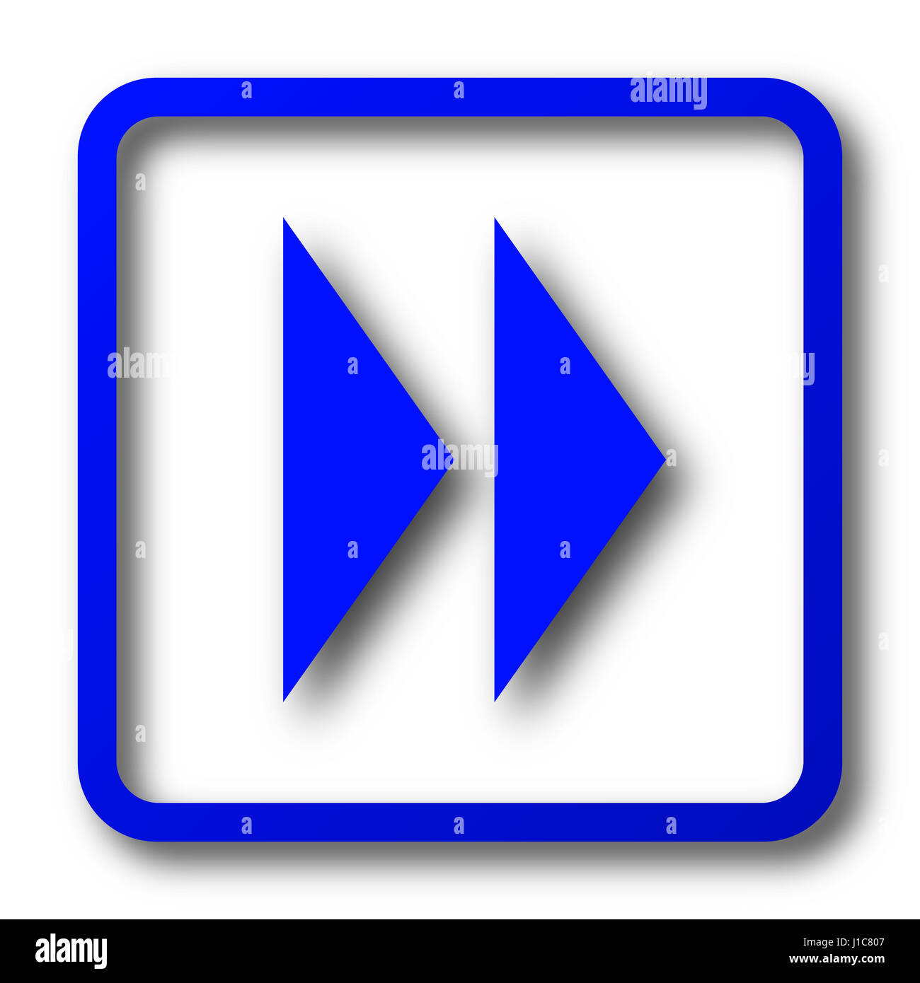 Fast forward sign icon. Fast forward sign website button on white ...