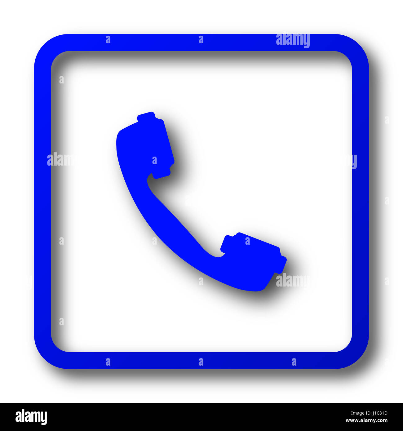 Phone icon. Phone website button on white background Stock Photo - Alamy