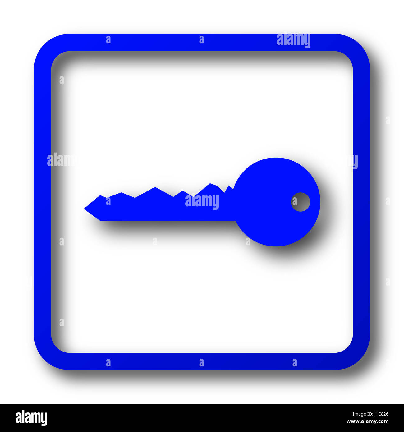 Key icon. Key website button on white background Stock Photo - Alamy