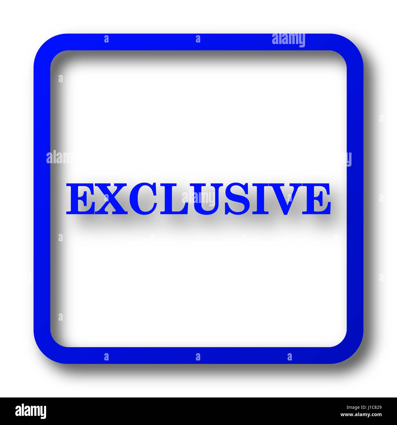Exclusive icon. Exclusive website button on white background Stock ...