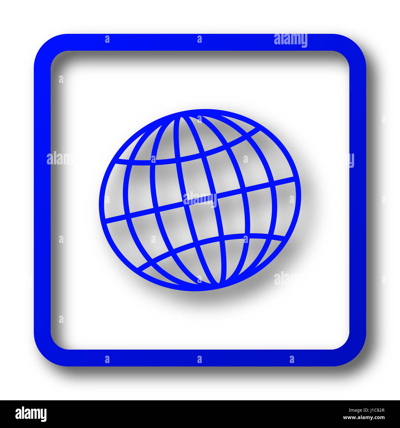Globe icon. Globe website button on white background Stock Photo - Alamy
