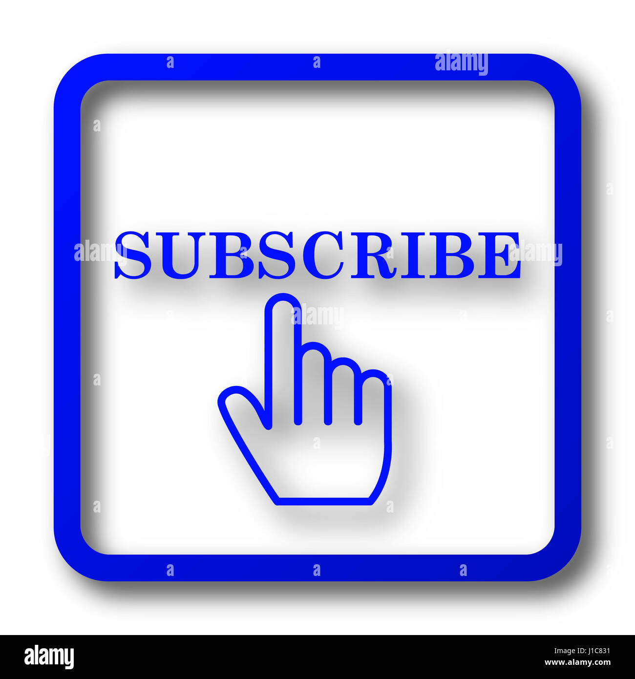 Subscribe icon. Subscribe website button on white background Stock ...