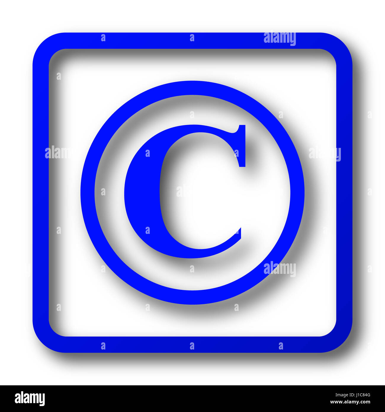 Copyright icon. Copyright website button on white background Stock ...