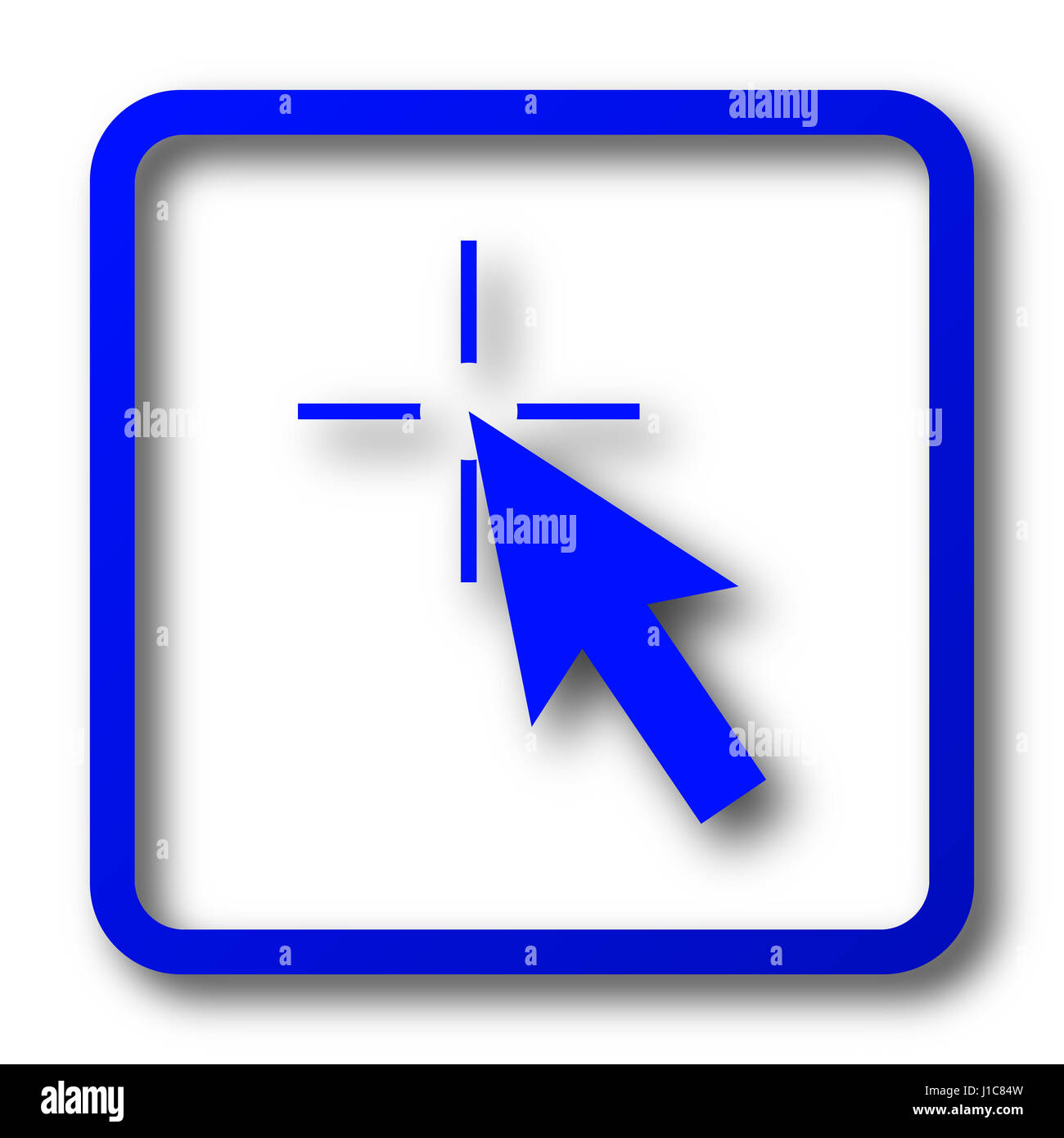 Click here icon. Click here website button on white background Stock ...