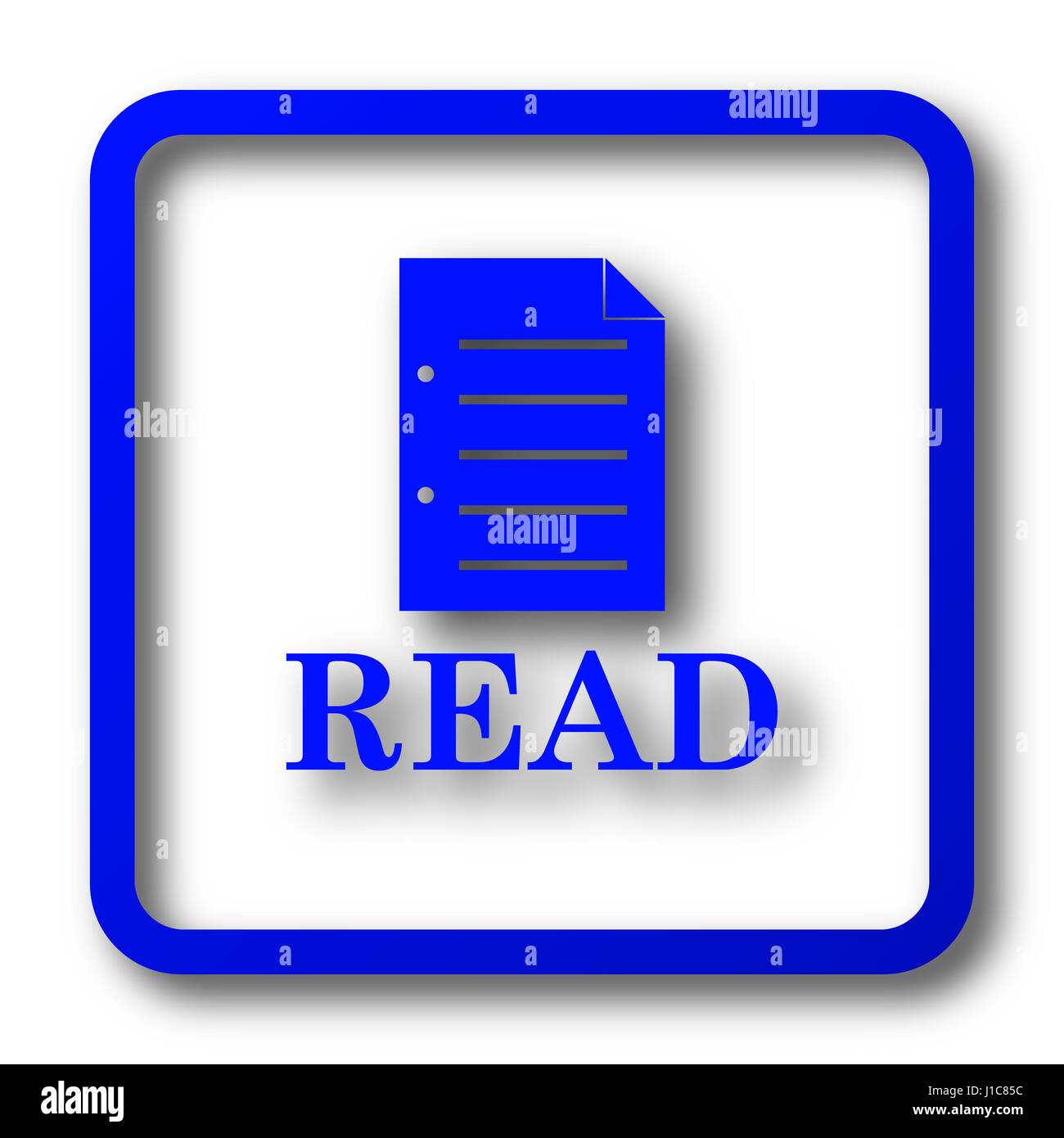 Read icon. Read website button on white background Stock Photo - Alamy