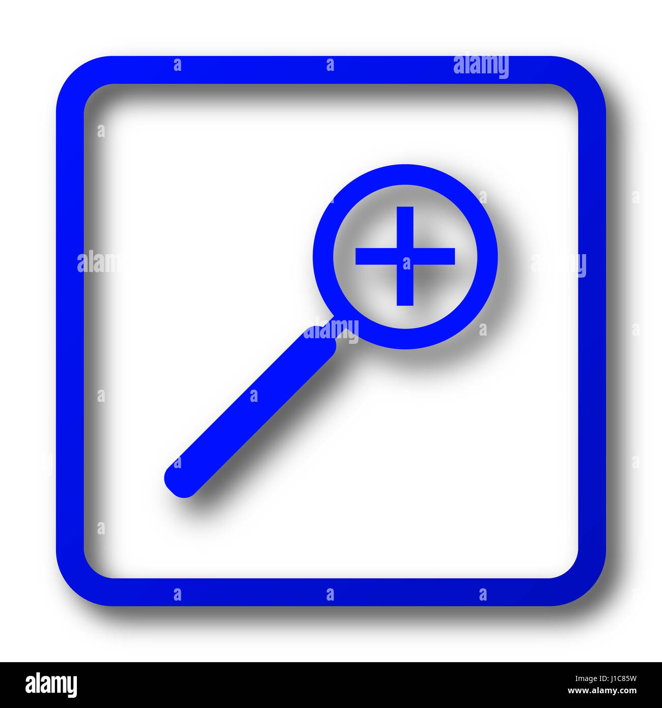 Zoom in icon. Zoom in website button on white background Stock Photo ...