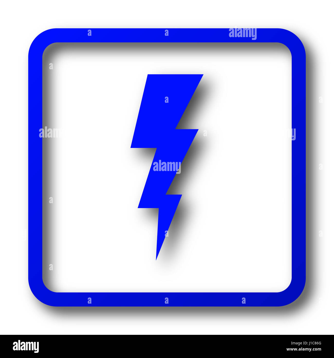 Lightning icon. Lightning website button on white background Stock ...