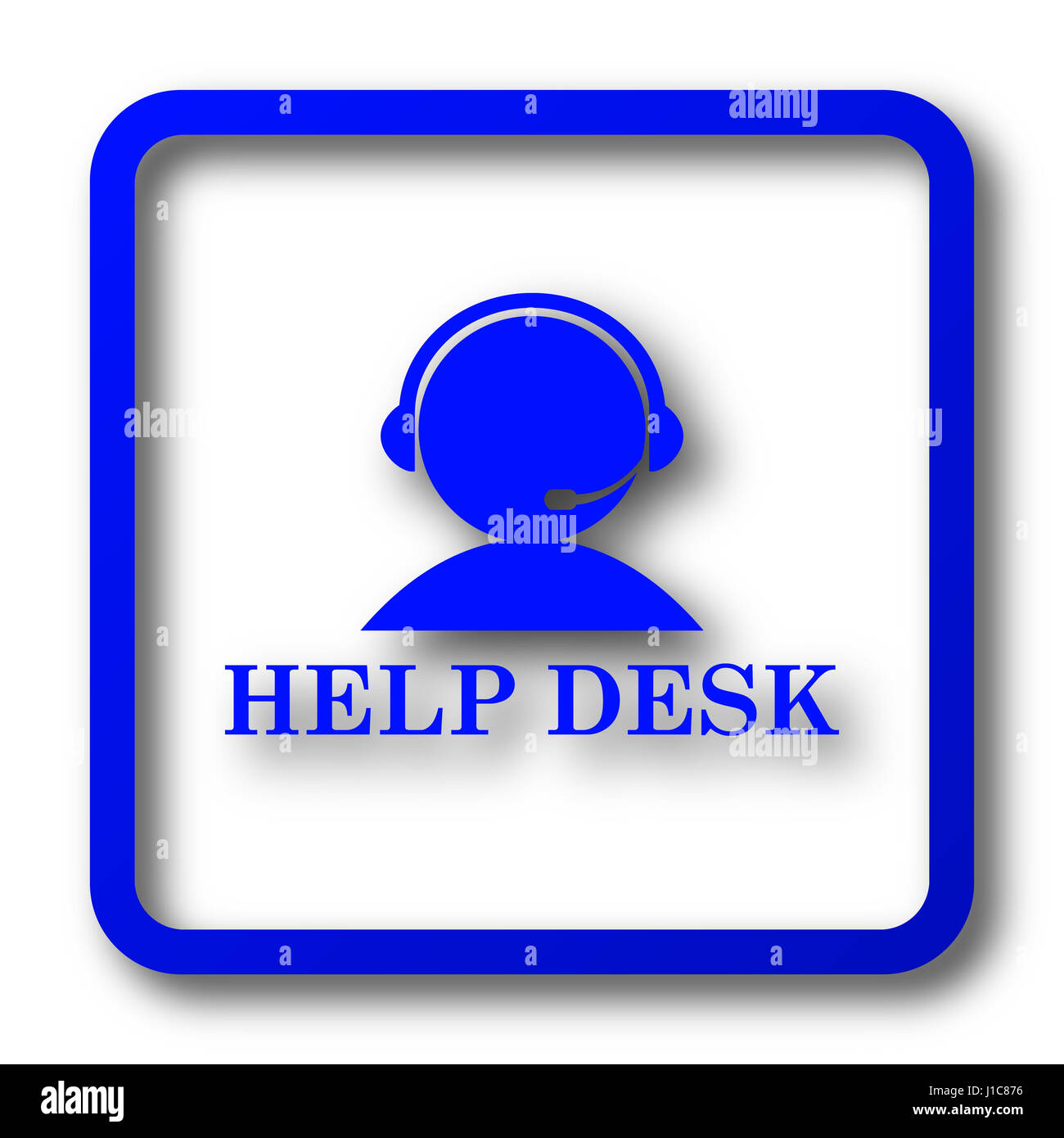 Helpdesk icon. Helpdesk website button on white background Stock Photo ...