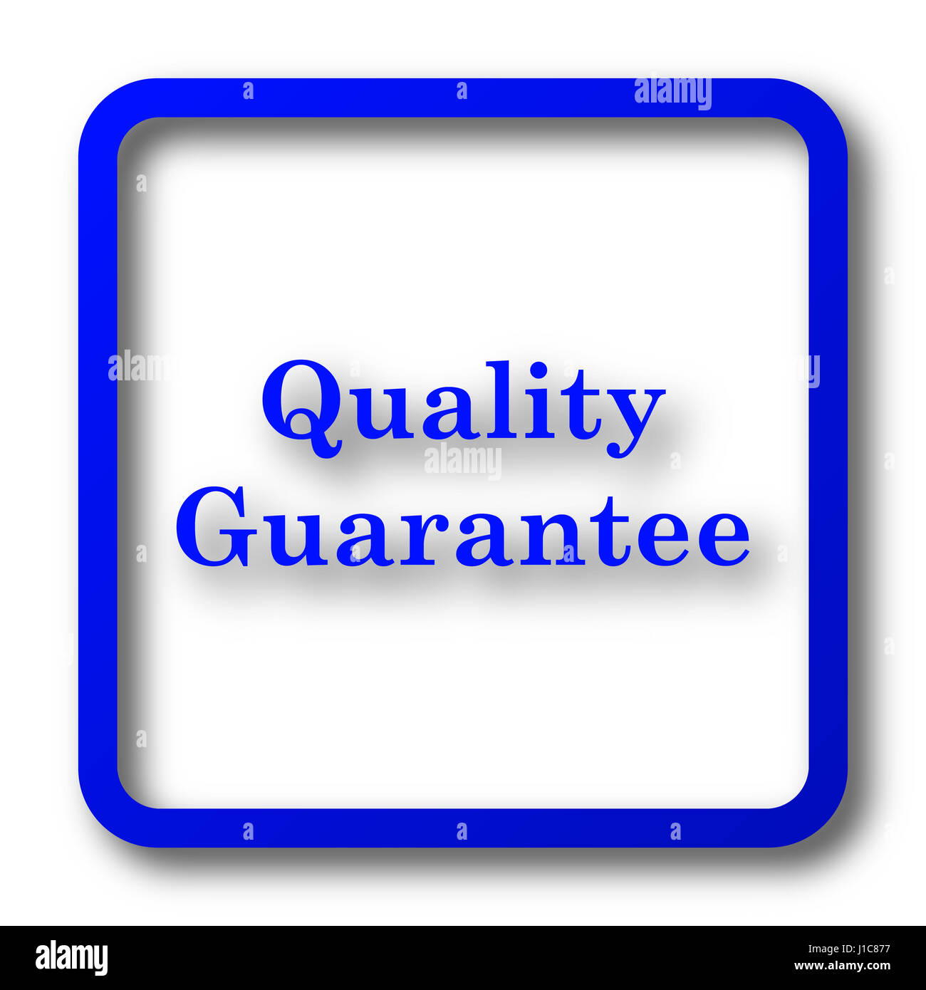 Quality guarantee icon. Quality guarantee website button on white ...