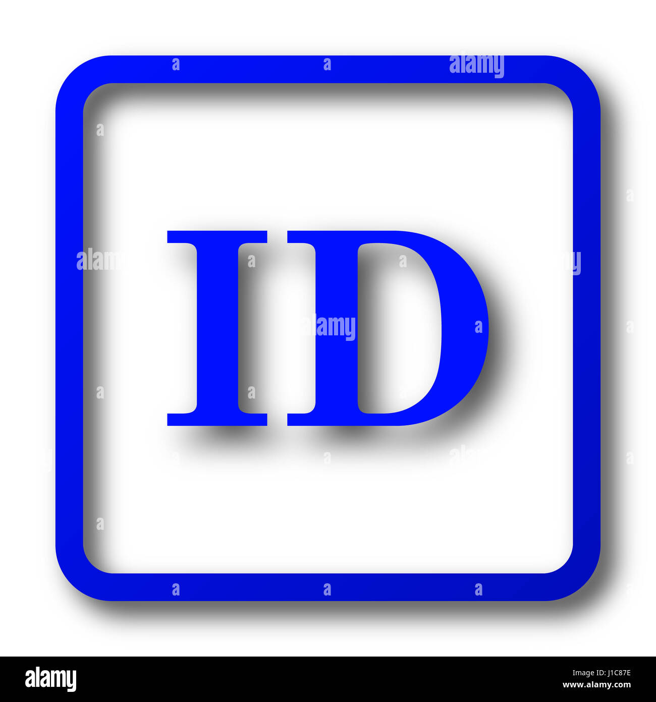ID icon. ID website button on white background Stock Photo - Alamy
