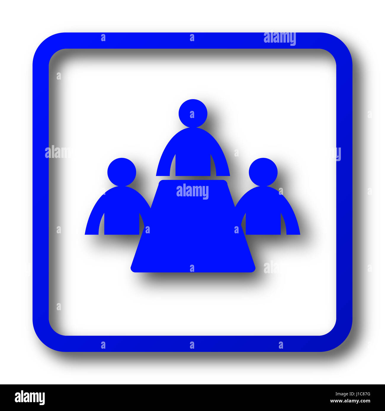 Meeting room icon. Meeting room website button on white background ...