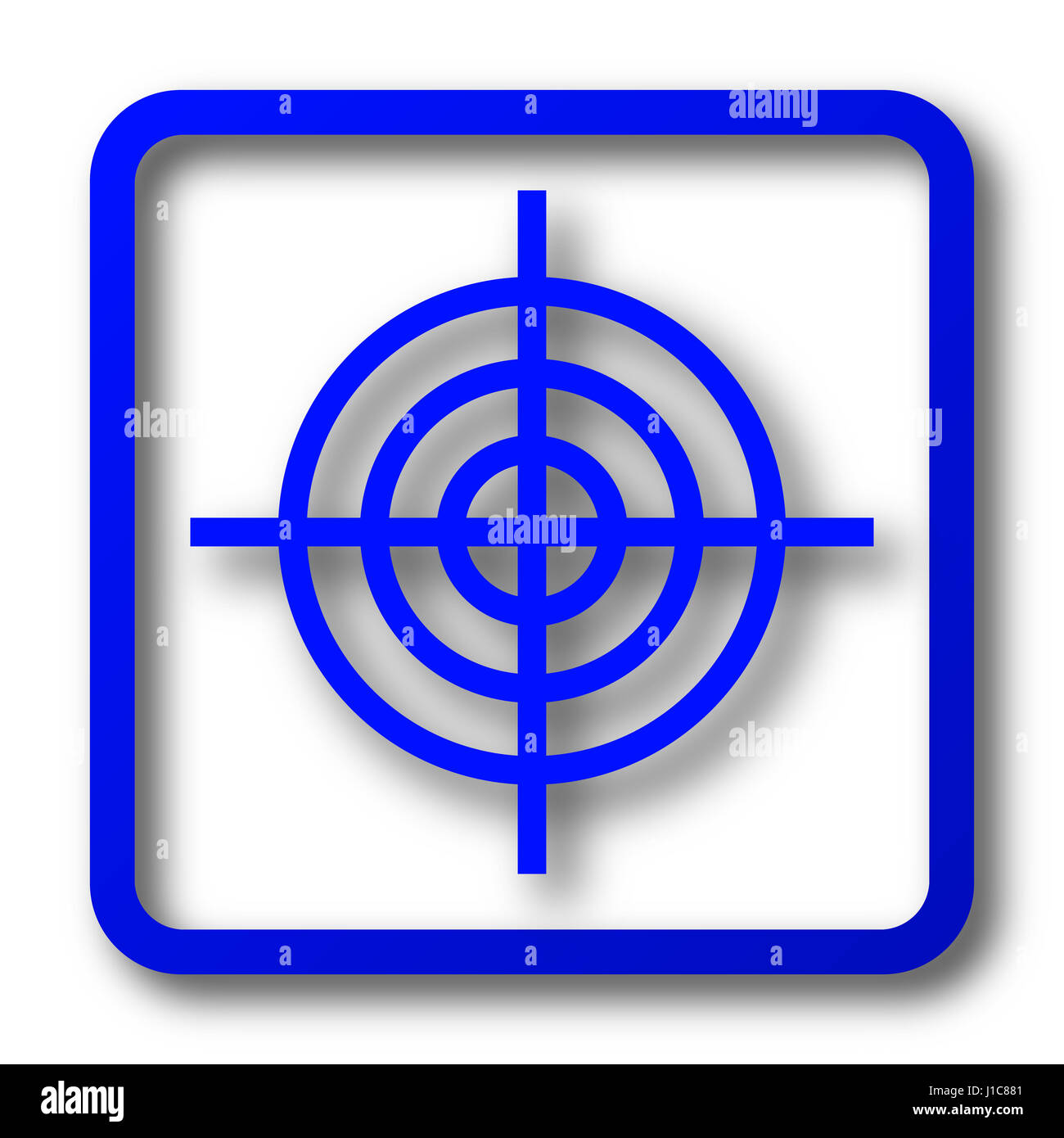 Target icon. Target website button on white background Stock Photo - Alamy