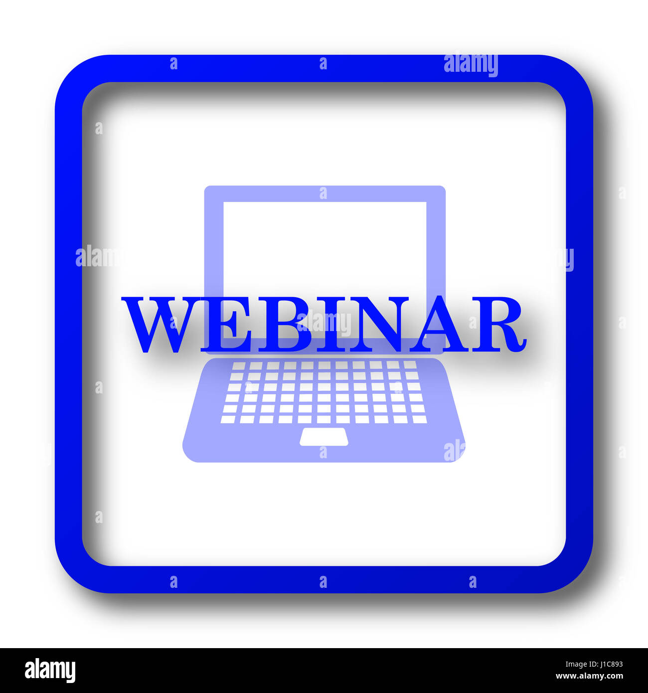 Webinar icon. Webinar website button on white background Stock Photo ...