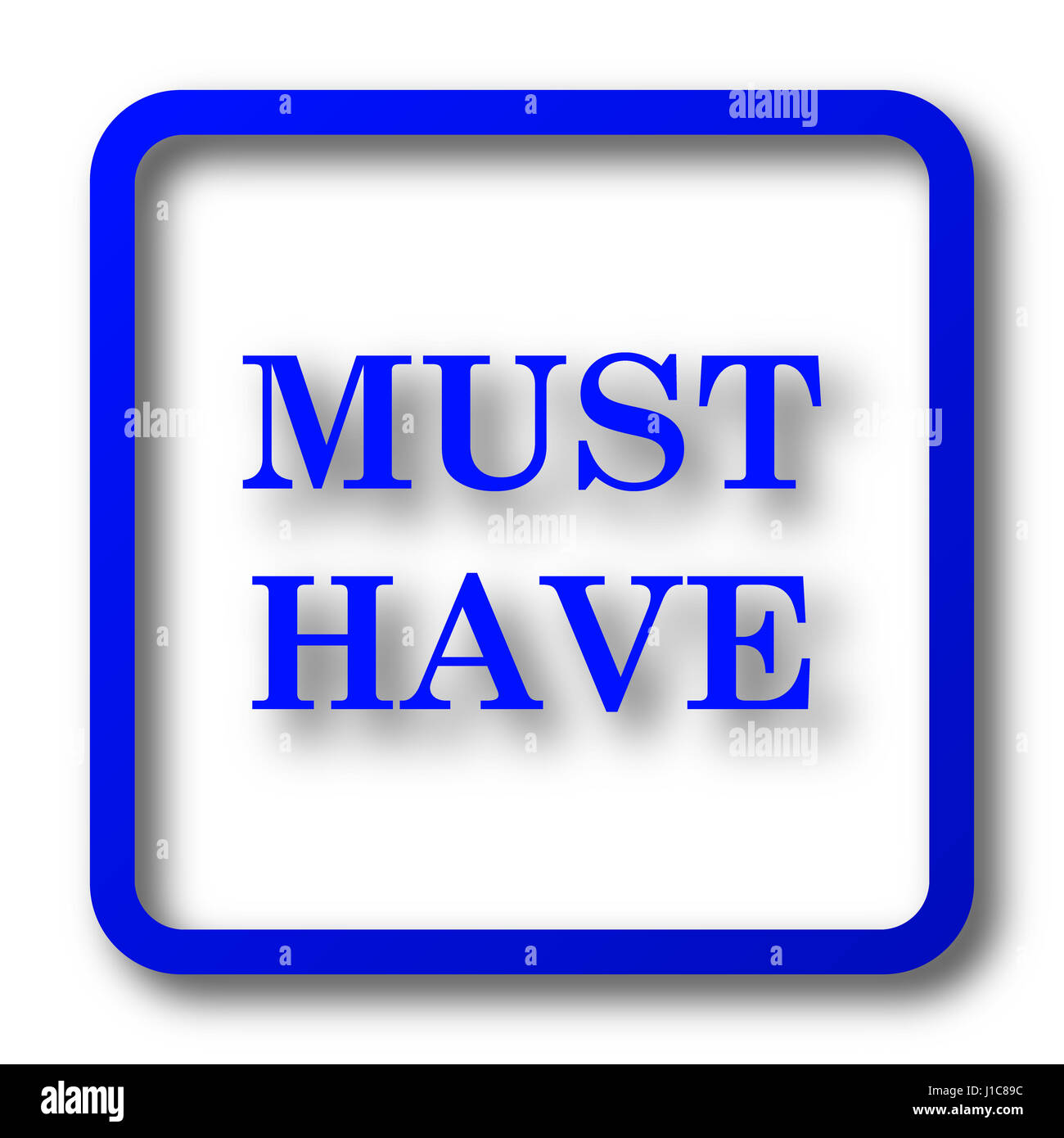 Must have icon. Must have website button on white background Stock ...