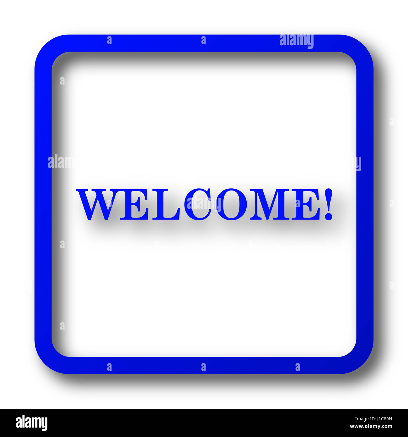 Welcome icon. Welcome website button on white background Stock Photo ...