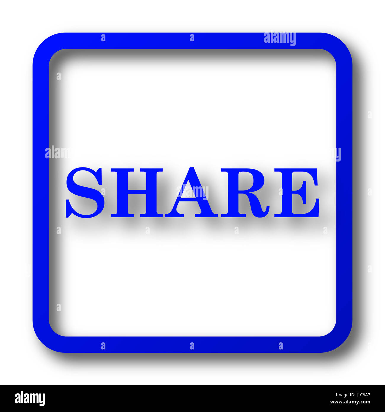 Share icon. Share website button on white background Stock Photo - Alamy