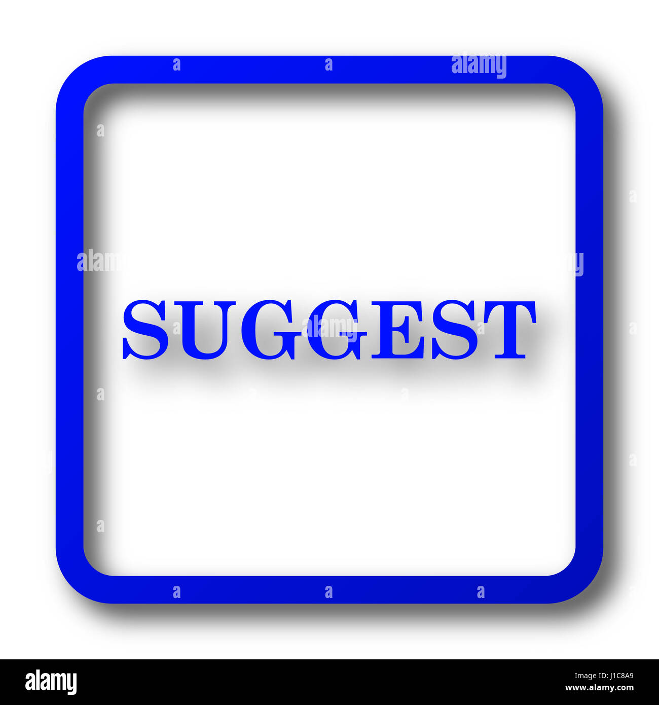 Suggest icon. Suggest website button on white background Stock Photo ...