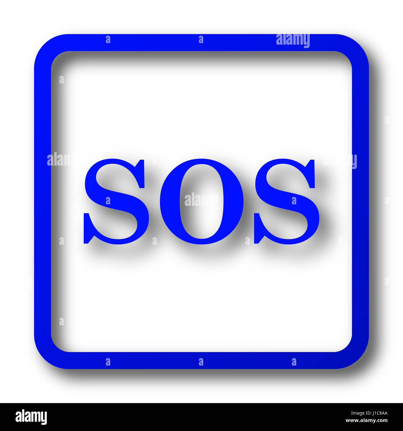 SOS icon. SOS website button on white background Stock Photo - Alamy