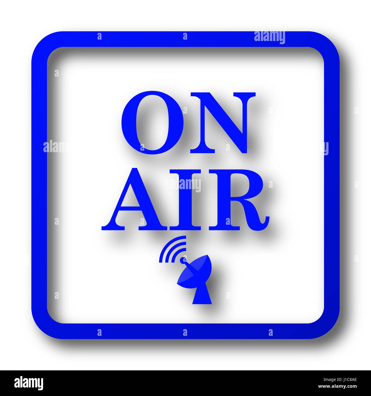 On air icon. On air website button on white background Stock Photo - Alamy