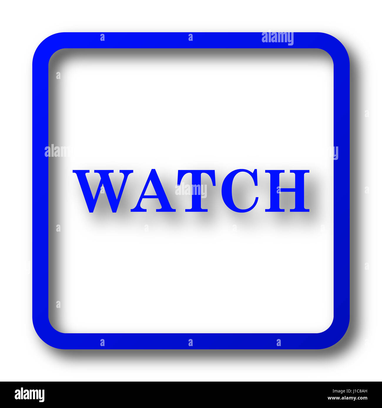 Watch icon. Watch website button on white background Stock Photo - Alamy