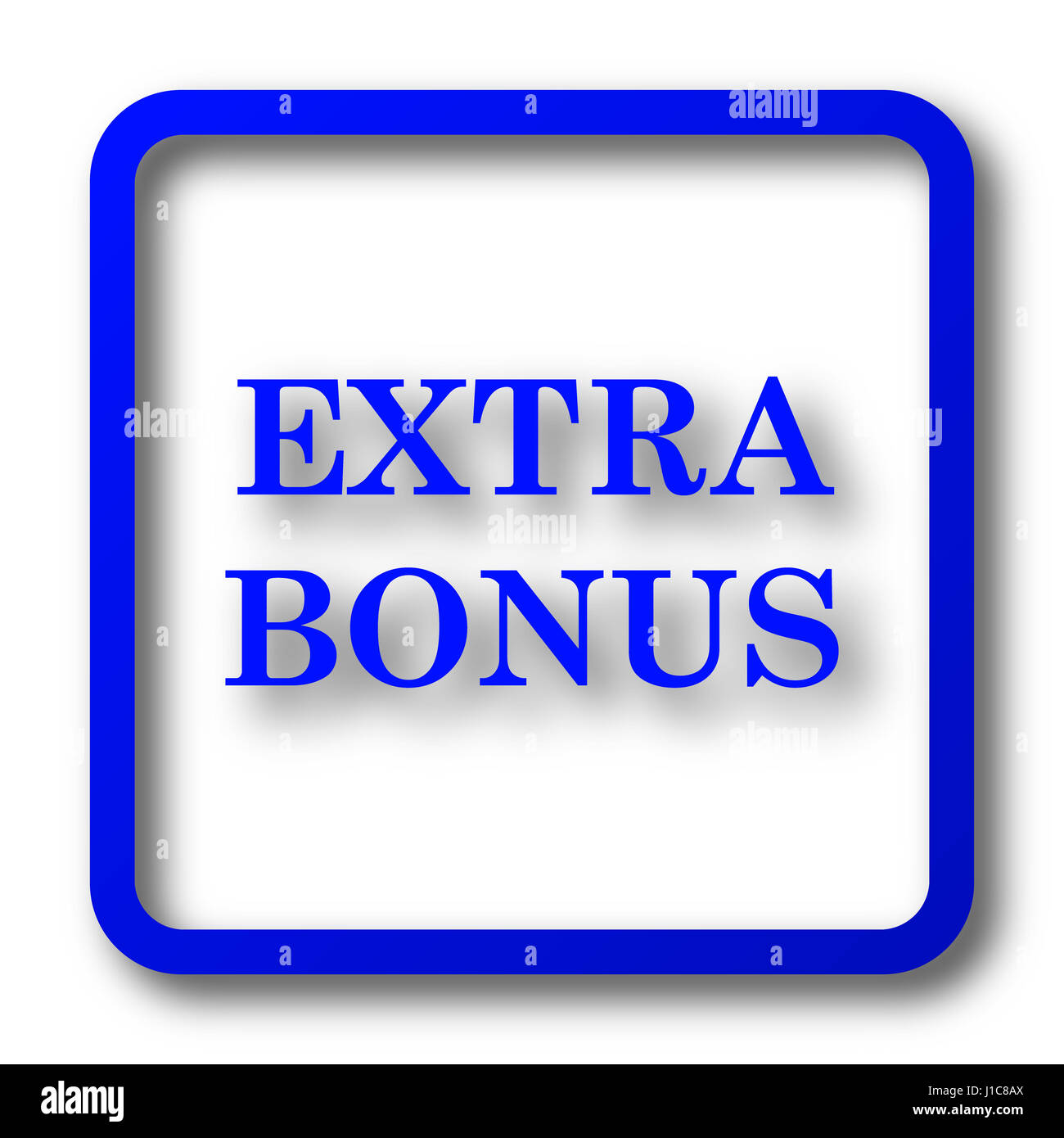 Extra bonus icon. Extra bonus website button on white background Stock ...