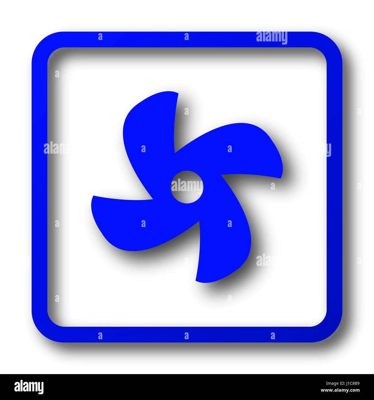 Fan icon. Fan website button on white background Stock Photo - Alamy