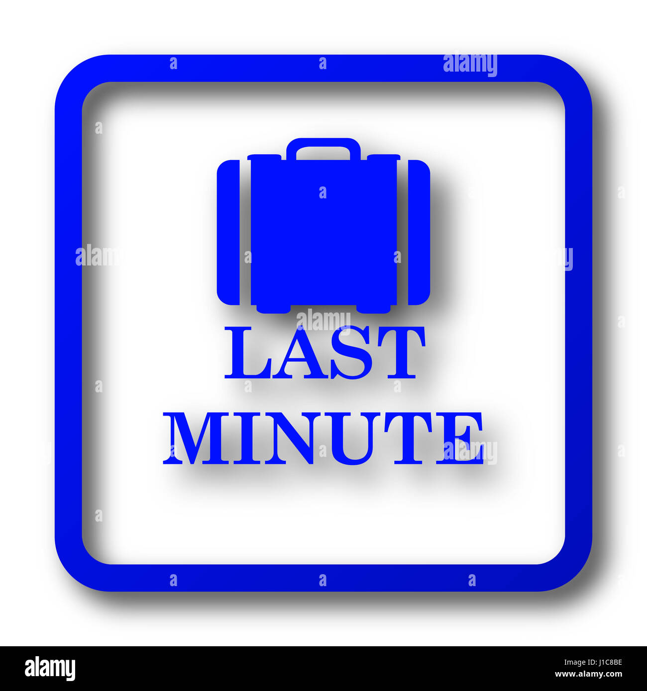 Last minute icon. Last minute website button on white background Stock ...
