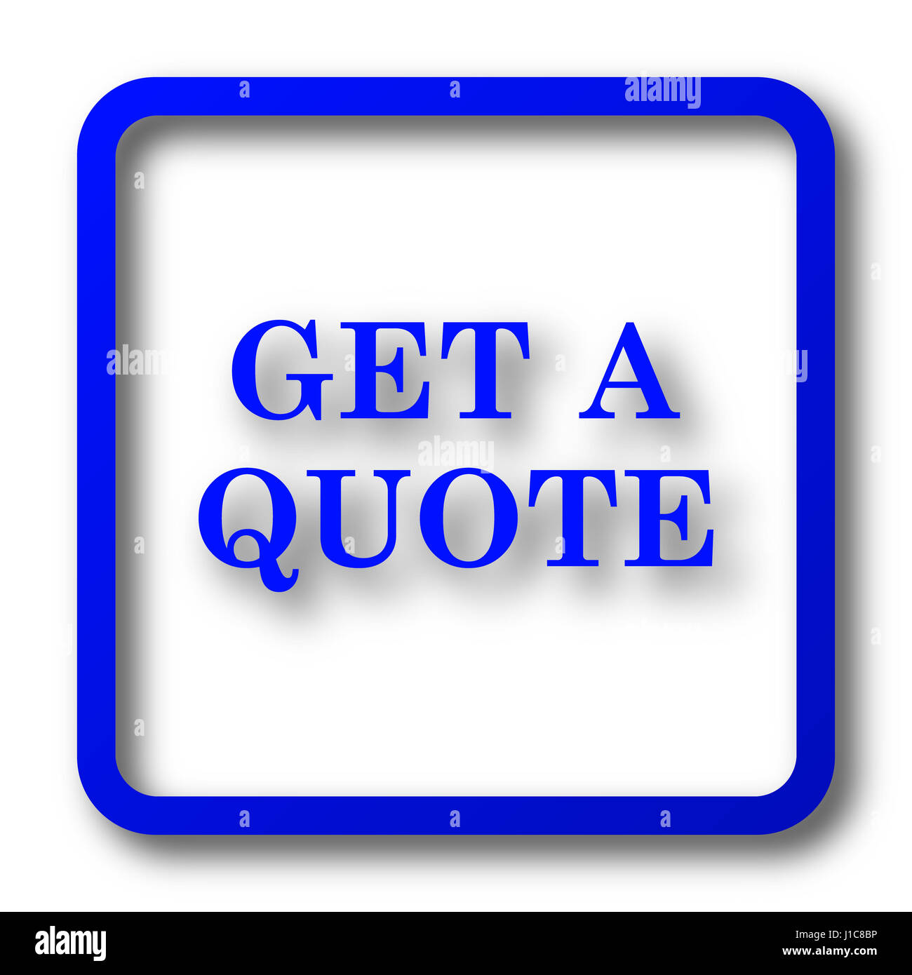Get a quote icon. Get a quote website button on white background Stock ...