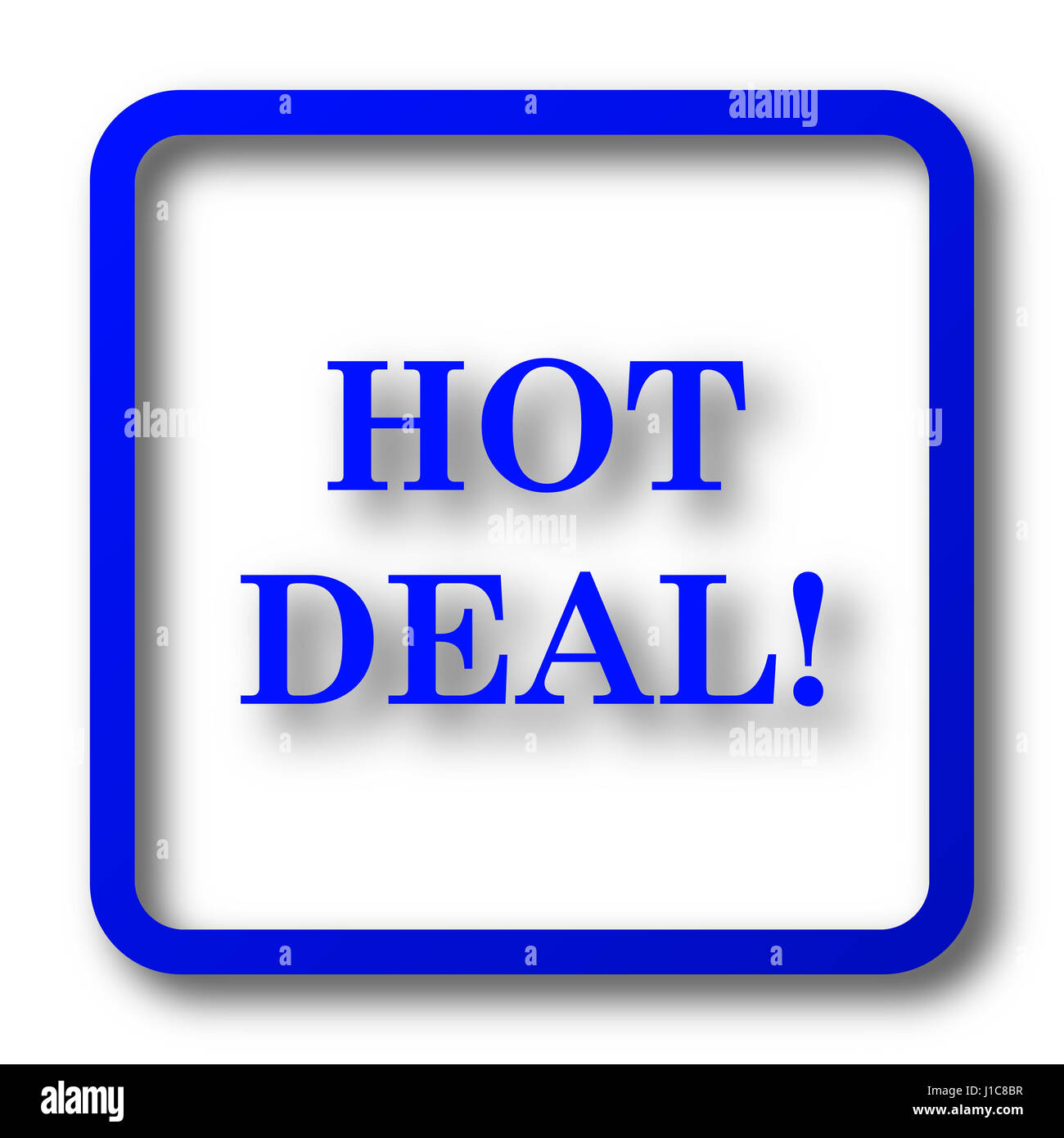 Hot deal icon. Hot deal website button on white background Stock Photo ...
