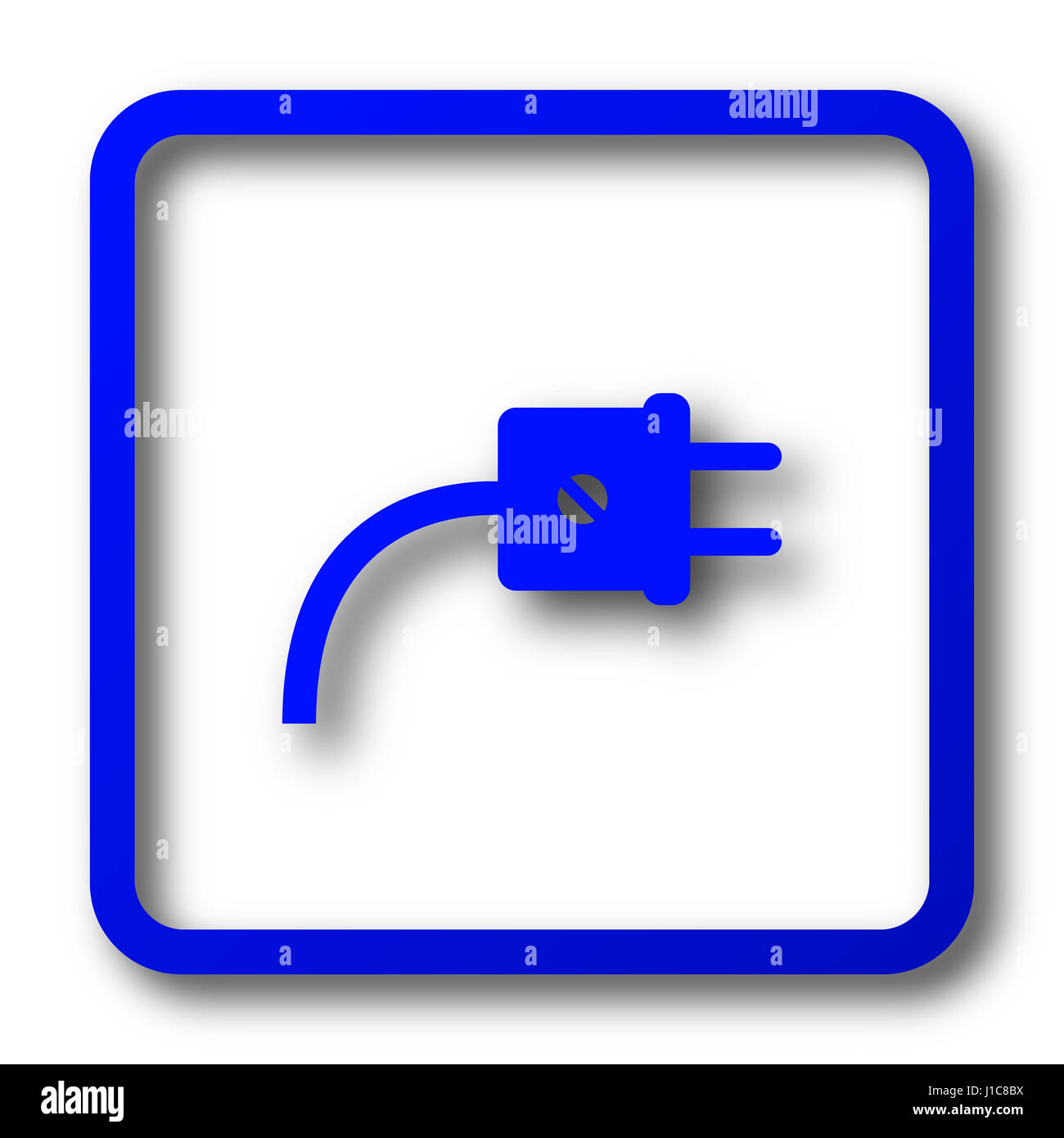 Plug icon. Plug website button on white background Stock Photo - Alamy