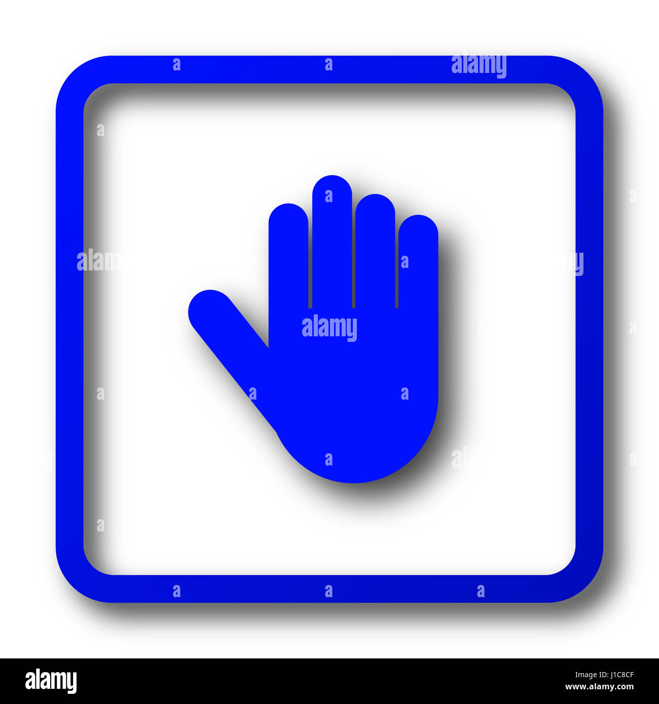 Stop icon. Stop website button on white background Stock Photo - Alamy