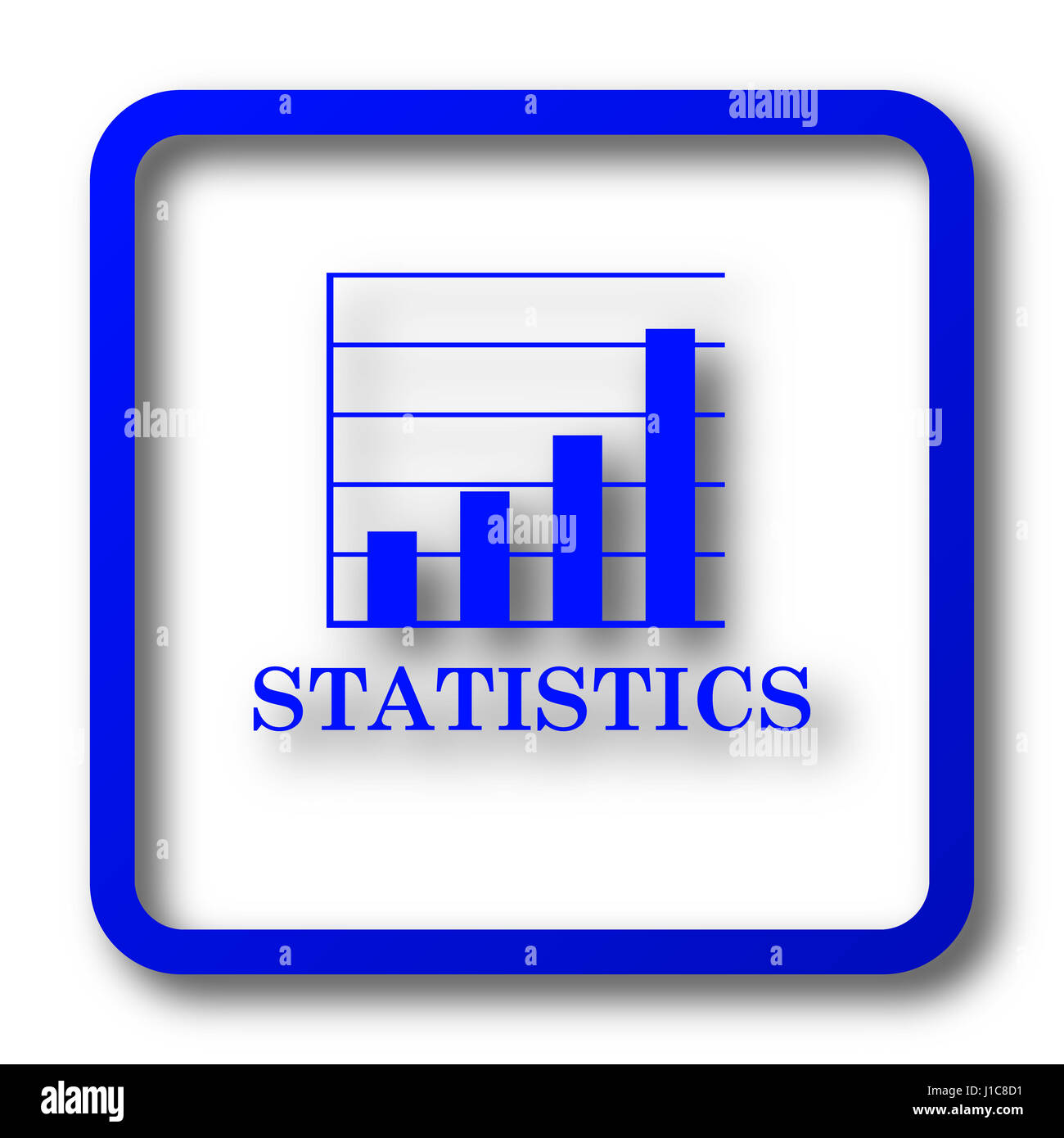 Statistics icon. Statistics website button on white background Stock ...
