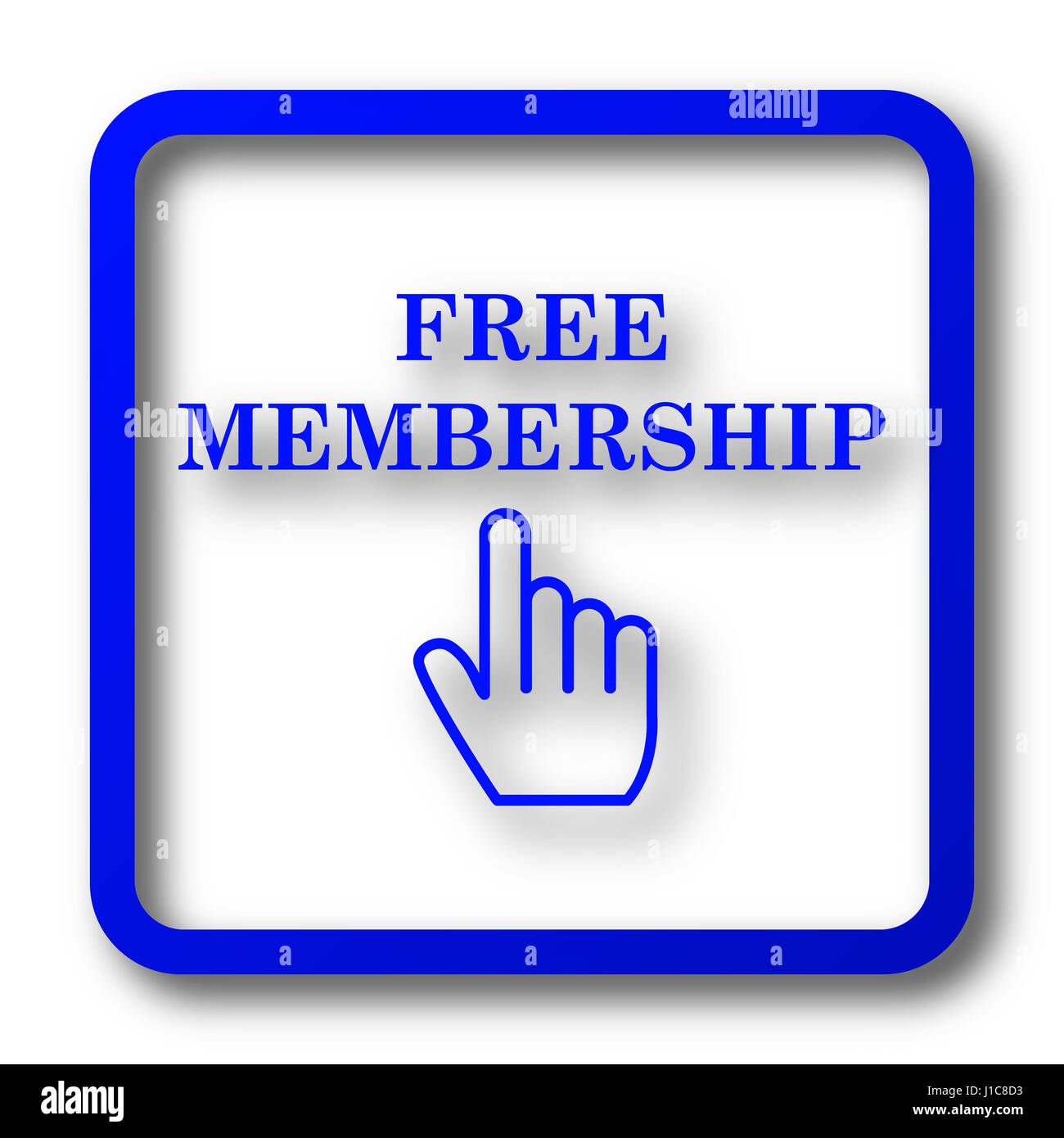 Free membership icon. Free membership website button on white ...