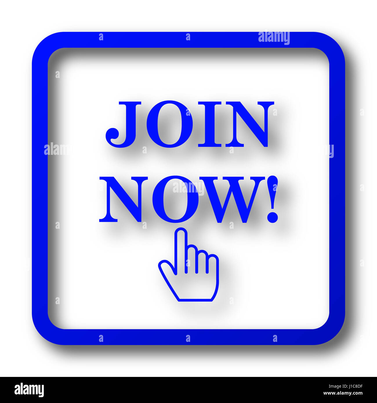 Join now icon. Join now website button on white background Stock Photo - Alamy