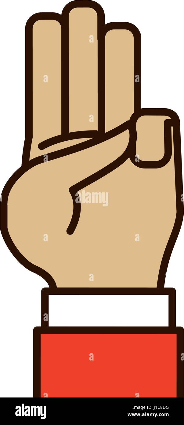 Hand number symbol Stock Vector Image & Art - Alamy