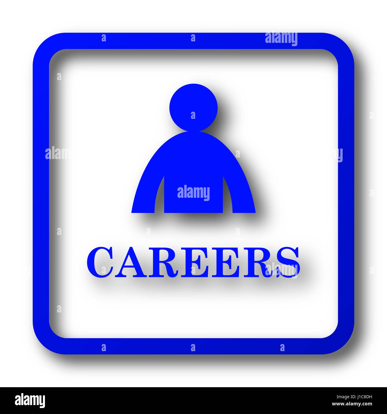 Careers icon. Careers website button on white background Stock Photo ...