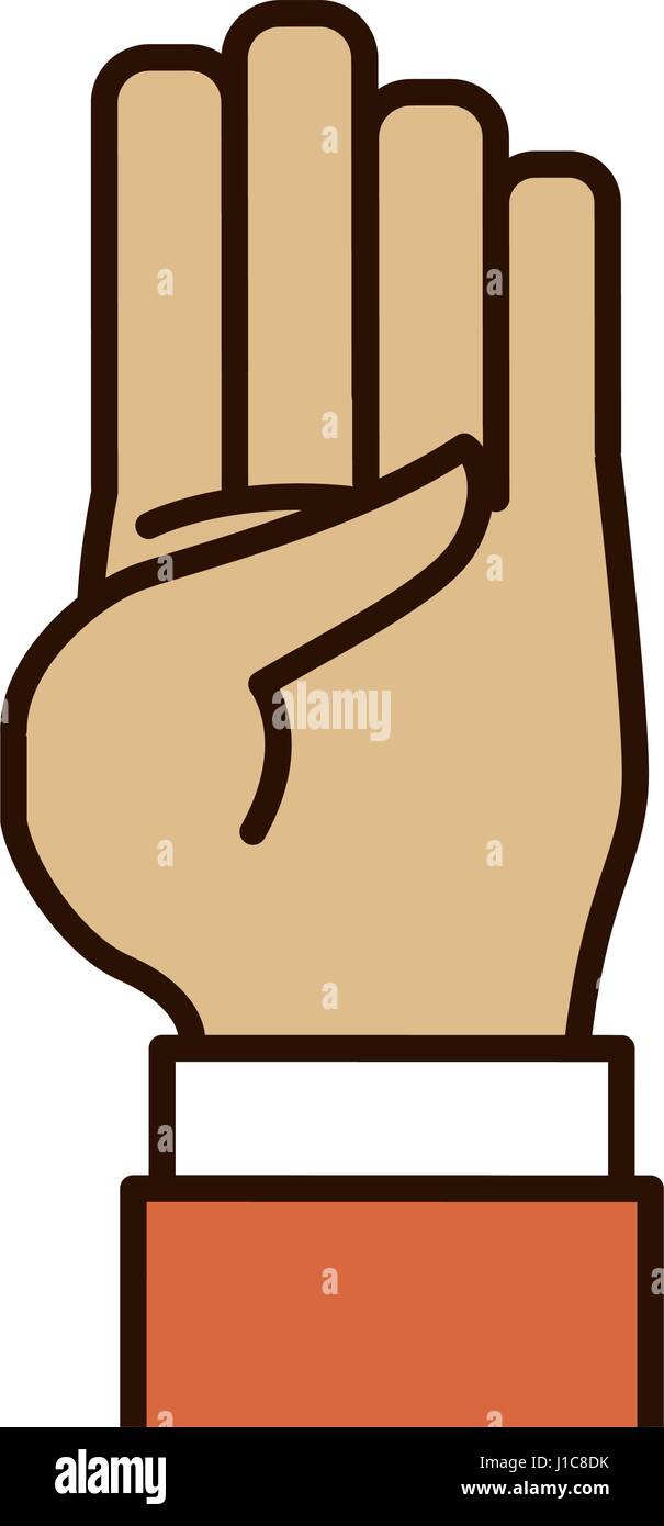 Hand number symbol Stock Vector Image & Art - Alamy