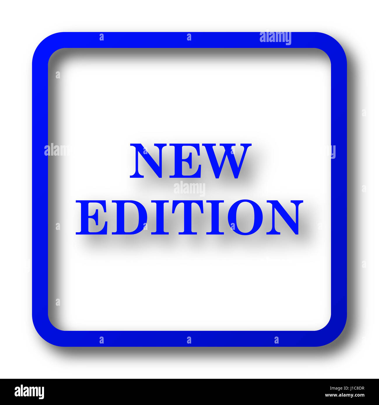 New edition icon. New edition website button on white background Stock ...