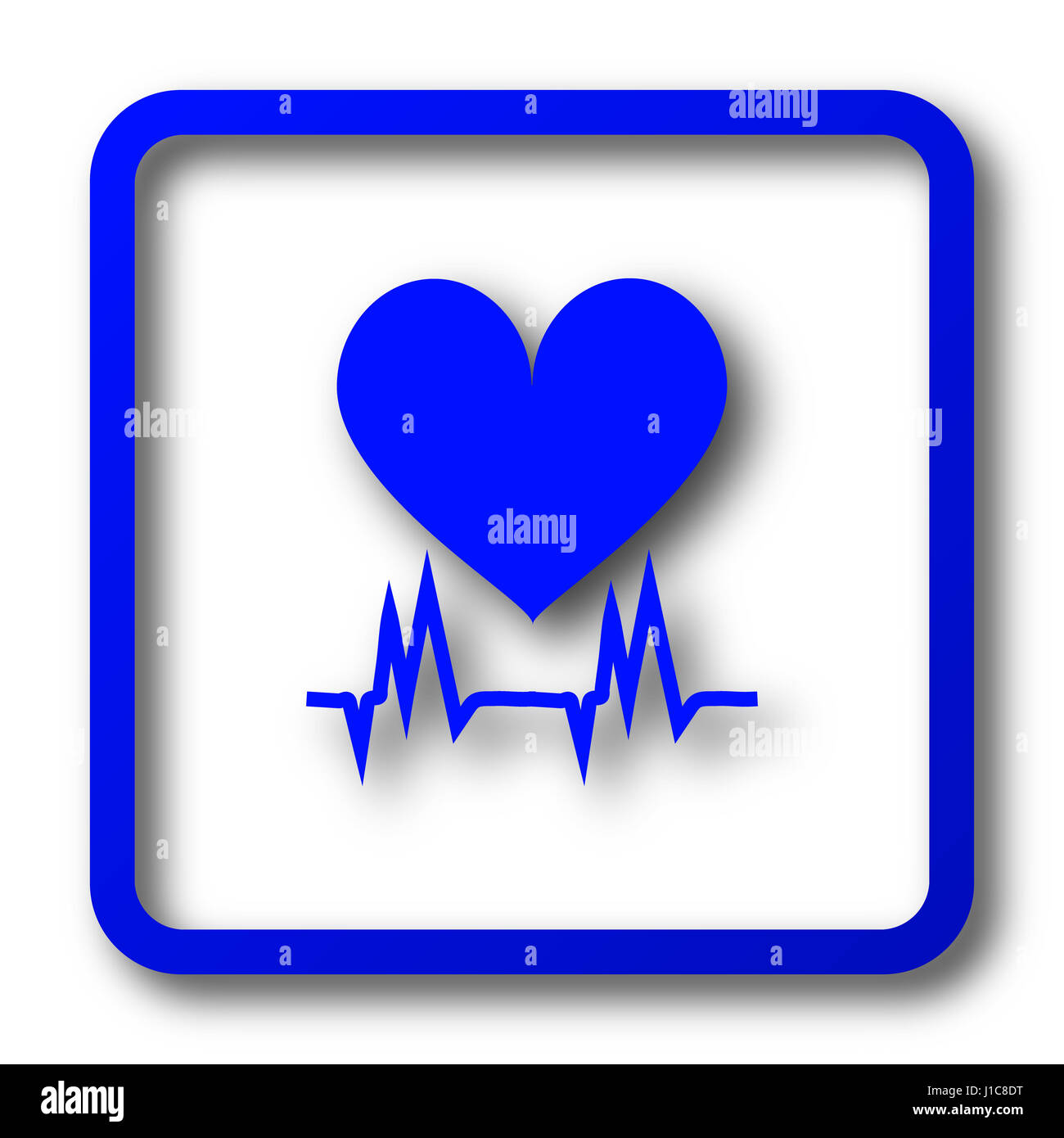 Heart icon. Heart website button on white background Stock Photo - Alamy