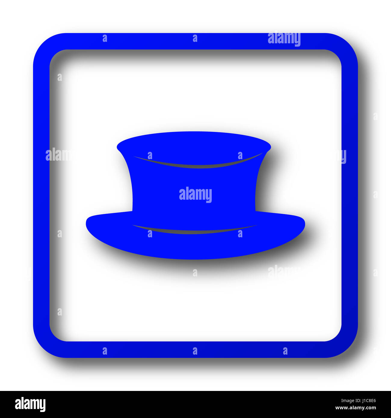 Hat icon. Hat website button on white background Stock Photo - Alamy