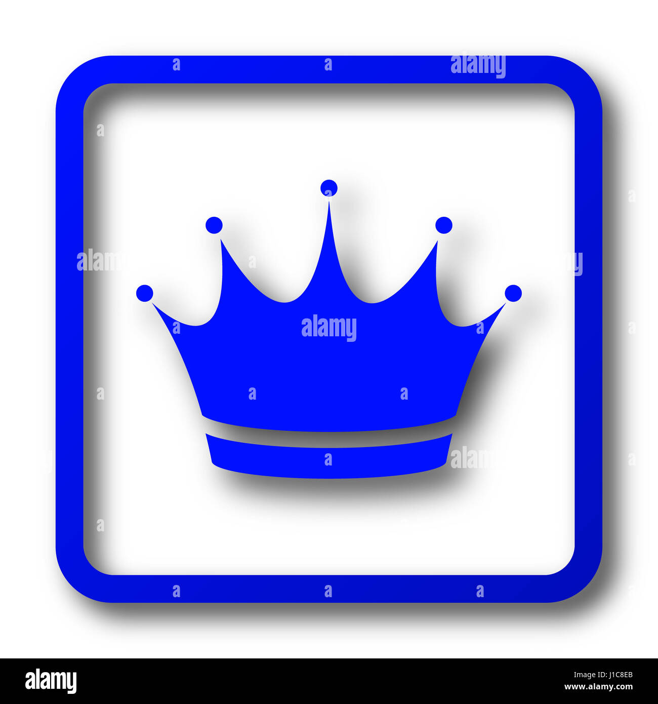 Crown icon. Crown website button on white background Stock Photo - Alamy