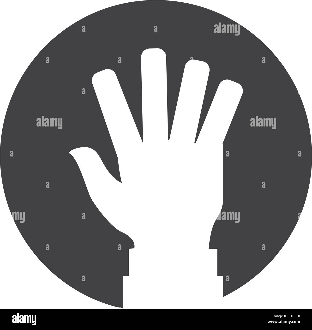 Hand number symbol Stock Vector Image & Art - Alamy