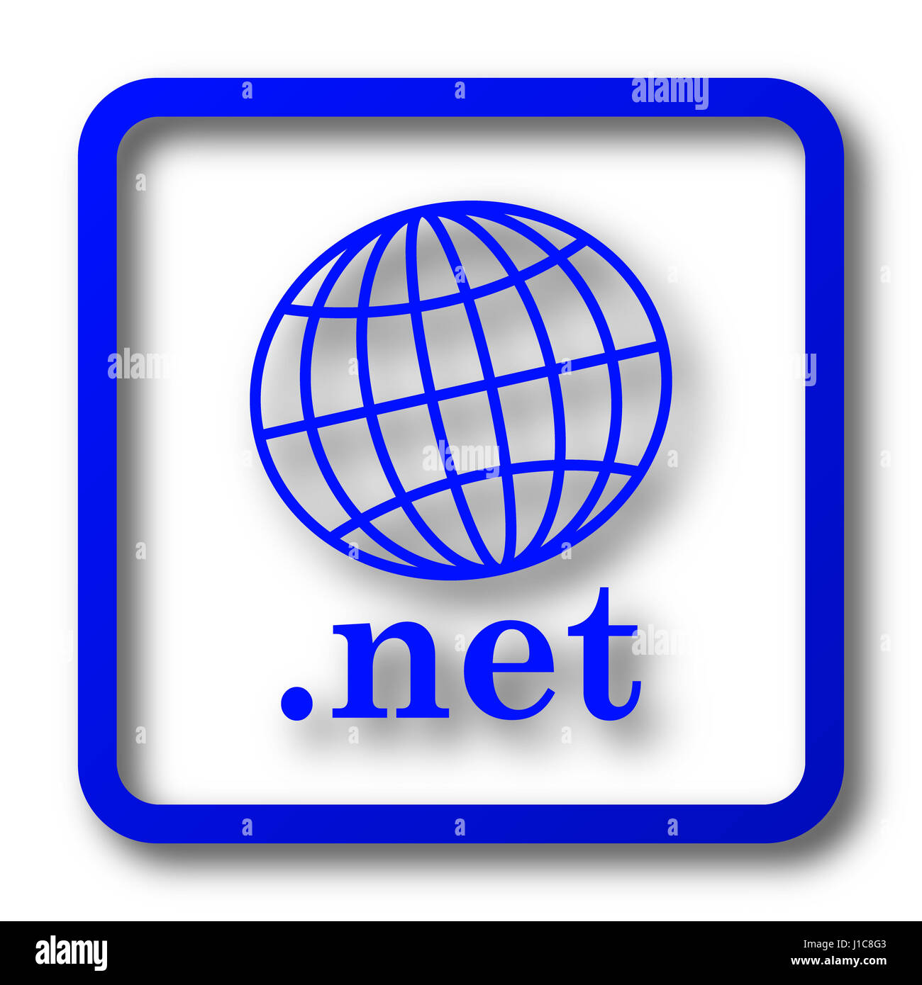 .net icon. .net website button on white background Stock Photo - Alamy