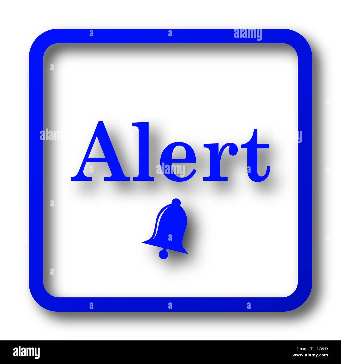 Alert icon. Alert website button on white background Stock Photo - Alamy