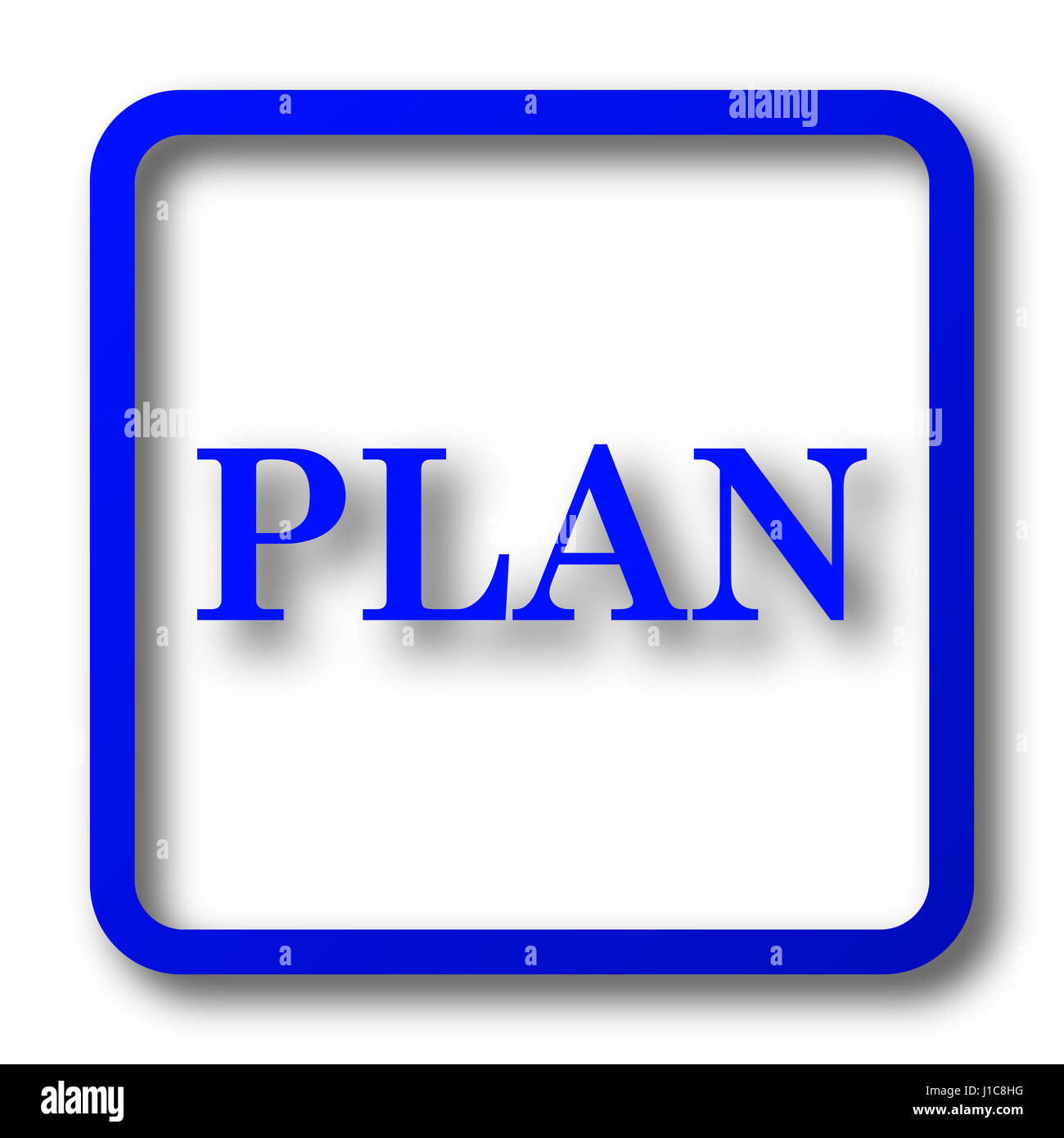 Plan icon. Plan website button on white background Stock Photo - Alamy