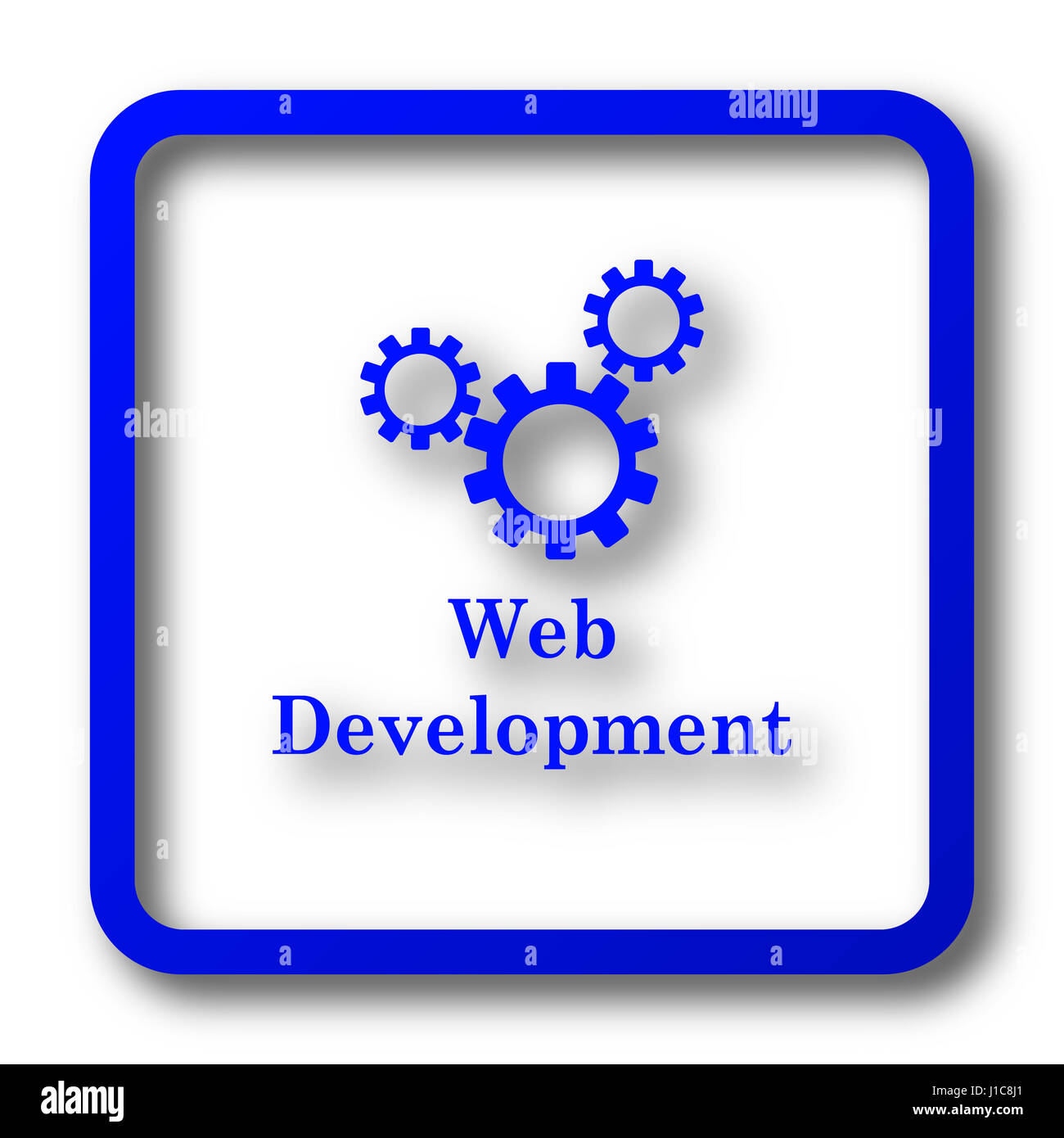 Web development icon. Web development website button on white ...