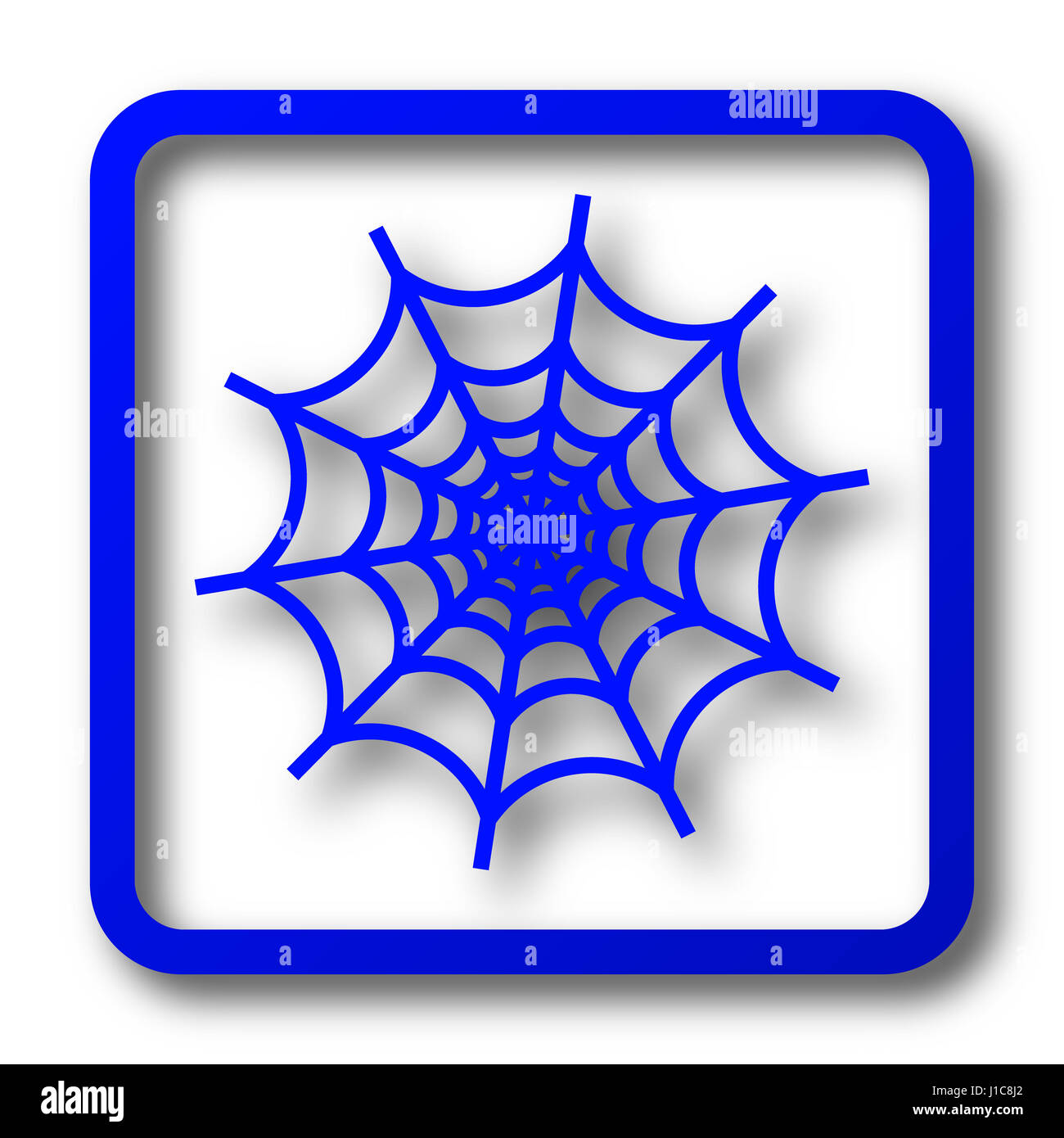 Spider web icon. Spider web website button on white background Stock ...