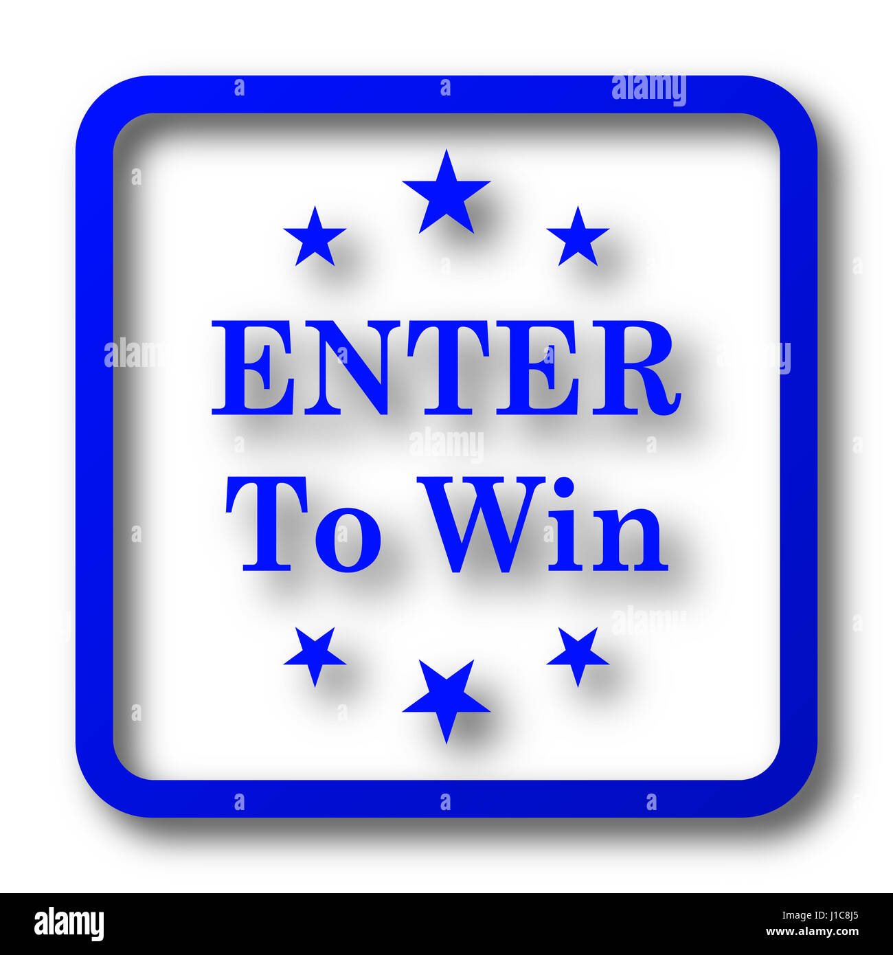 Enter to win icon. Enter to win website button on white background ...