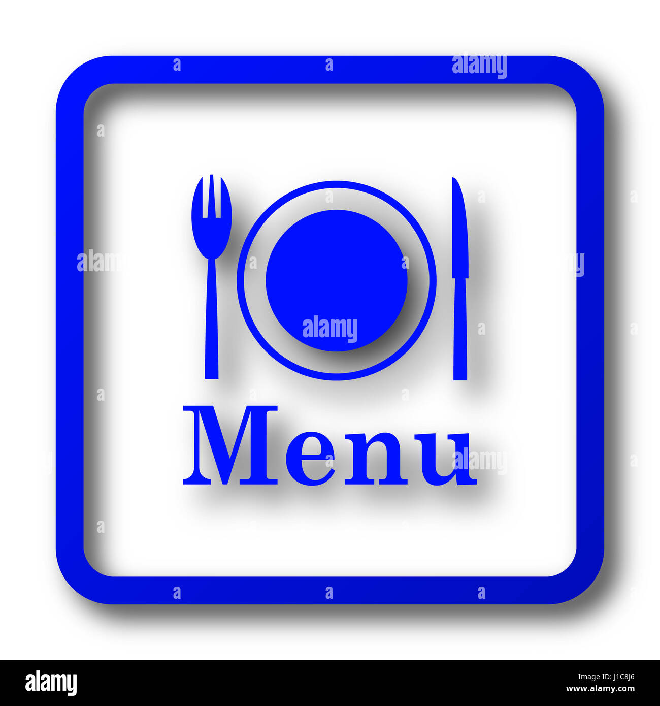 Menu icon. Menu website button on white background Stock Photo - Alamy