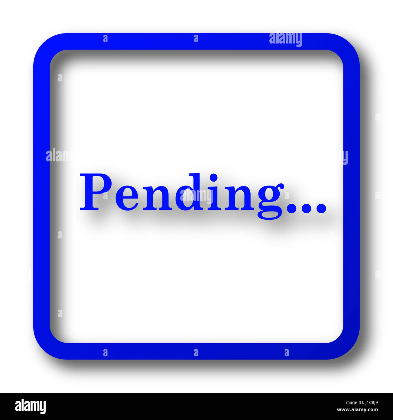 Pending icon. Pending website button on white background Stock Photo ...